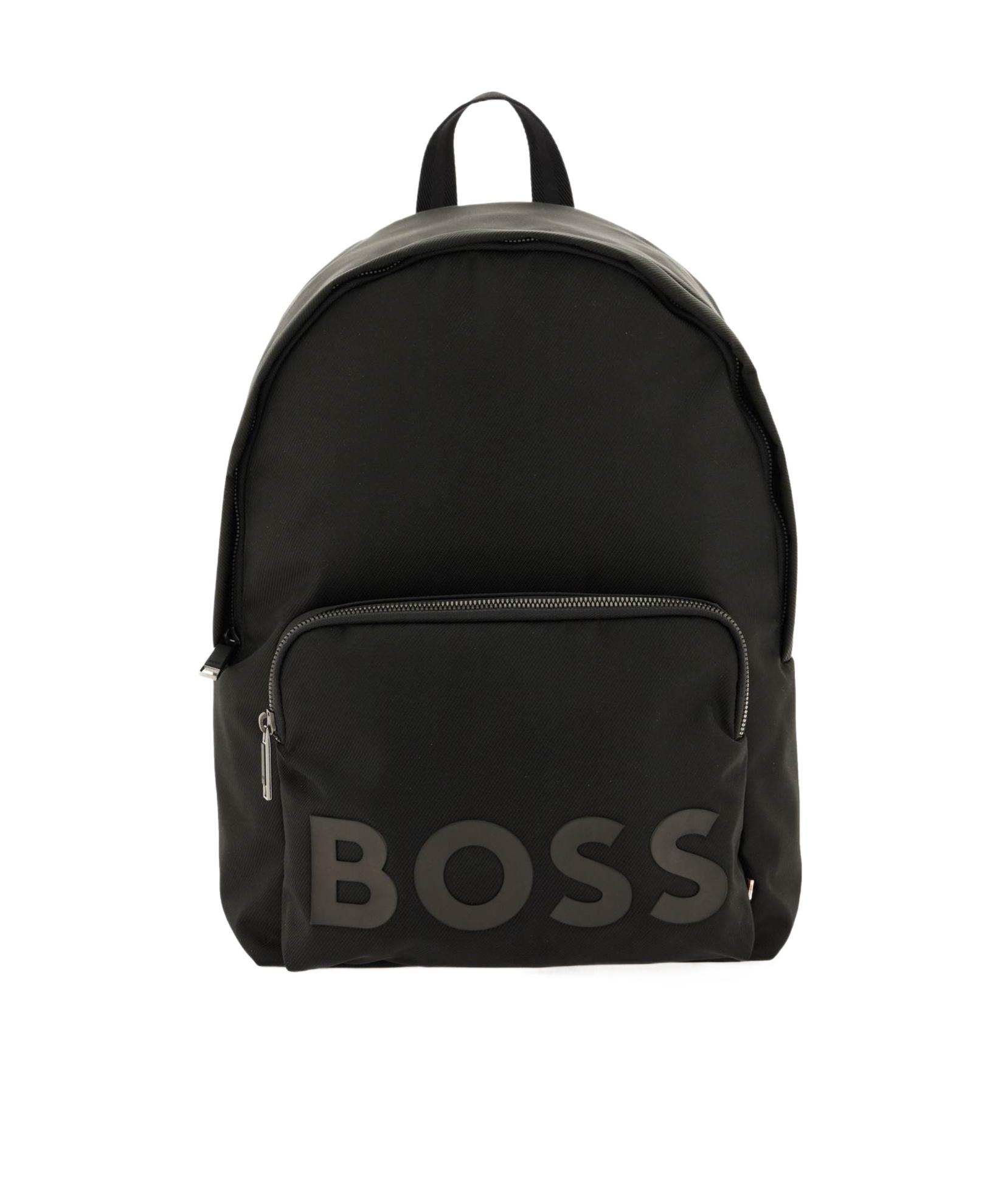 BOSS Embossed Logo-Detail Backpack in Black for Men | Lyst