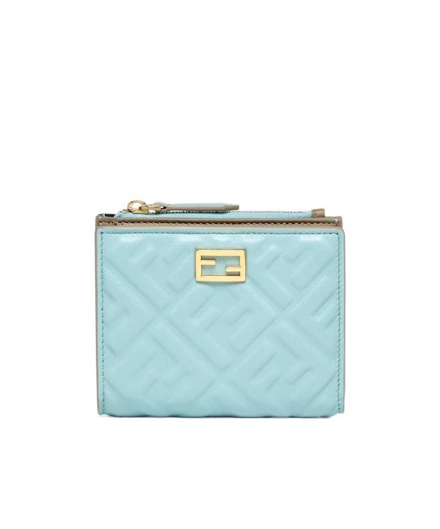 Fendi Compact Baguette Small Wallet in Blue | Lyst