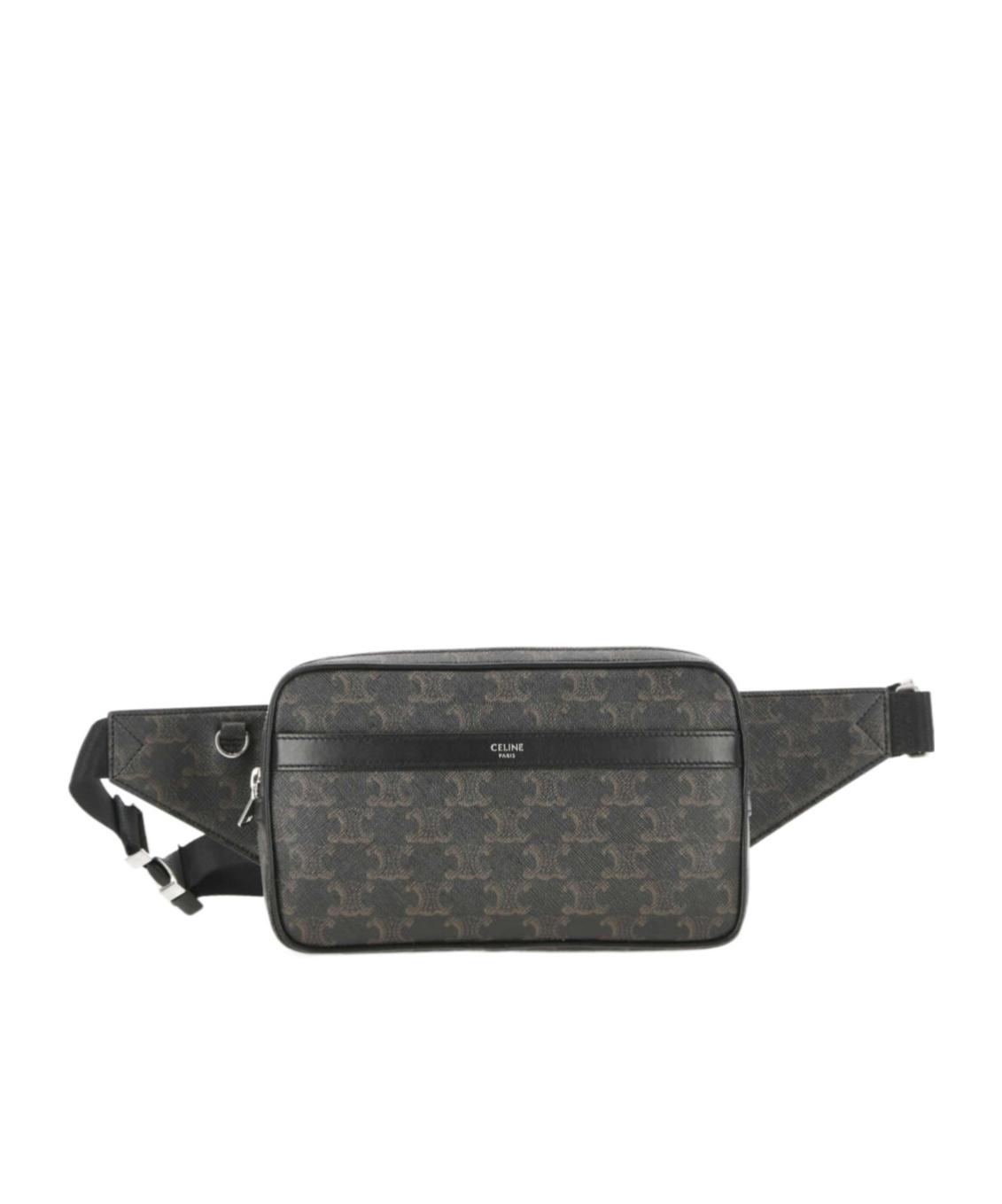 Celine Triomphe Logo Waist Bag in Gray for Men | Lyst