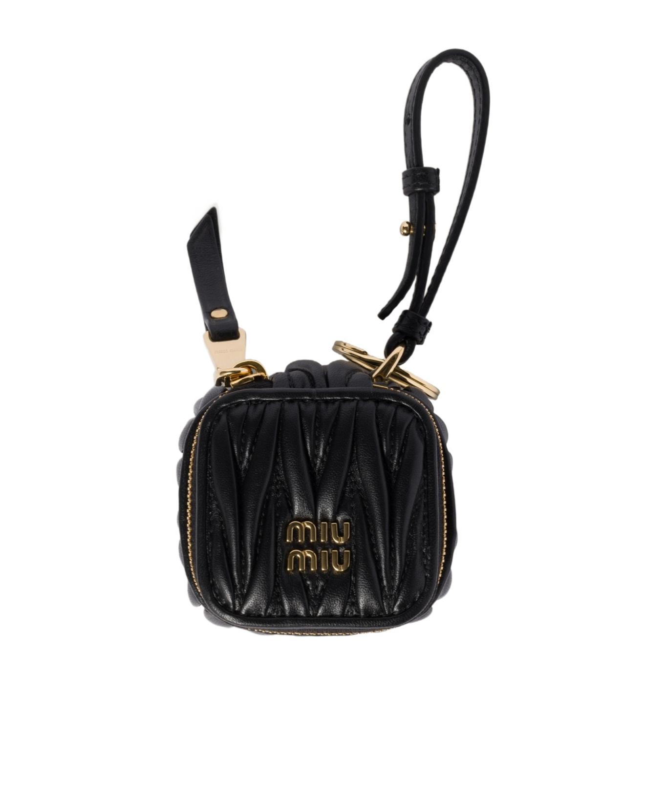 Miu Miu Zipper Key Chain in Black | Lyst