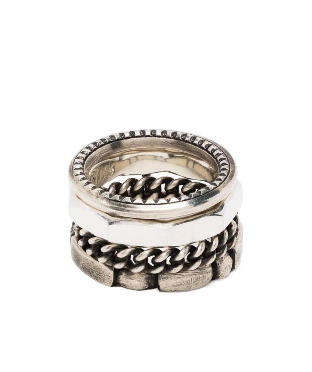Werkstatt:münchen Multi-Layered Overlapping Ring in White for Men | Lyst