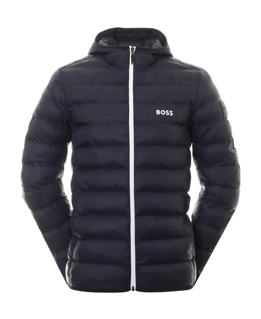 BOSS Thor Hooded Puffer Jacket in Blue for Men | Lyst