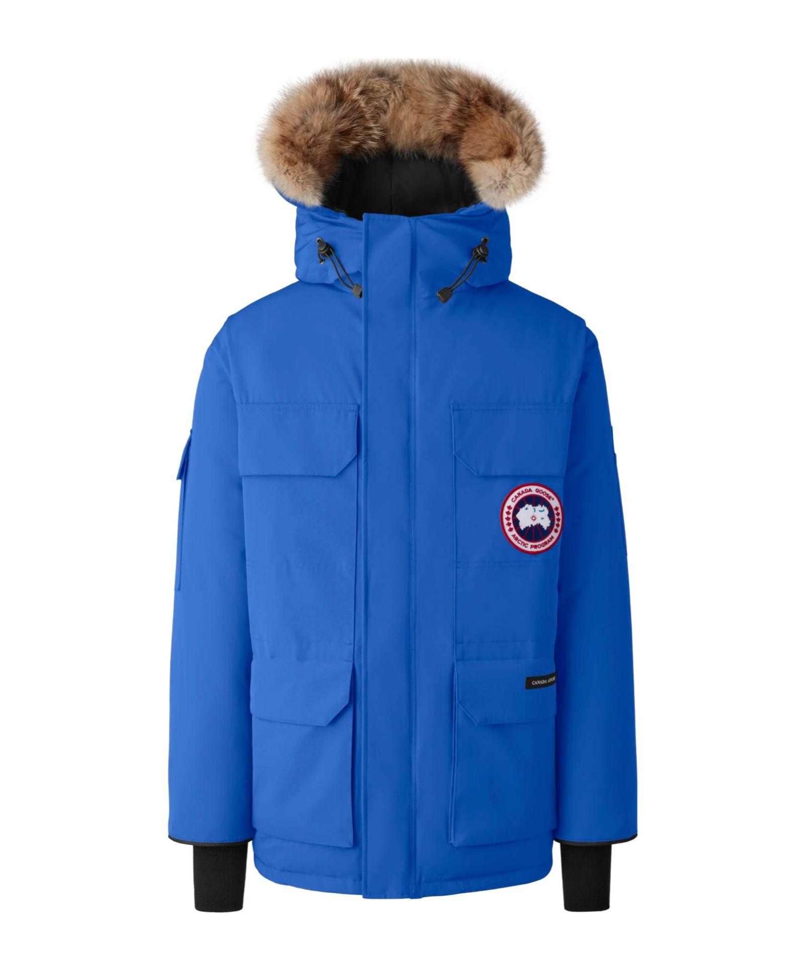 Canada Goose Expedition Hooded Logo Down Jacket in Blue for Men | Lyst