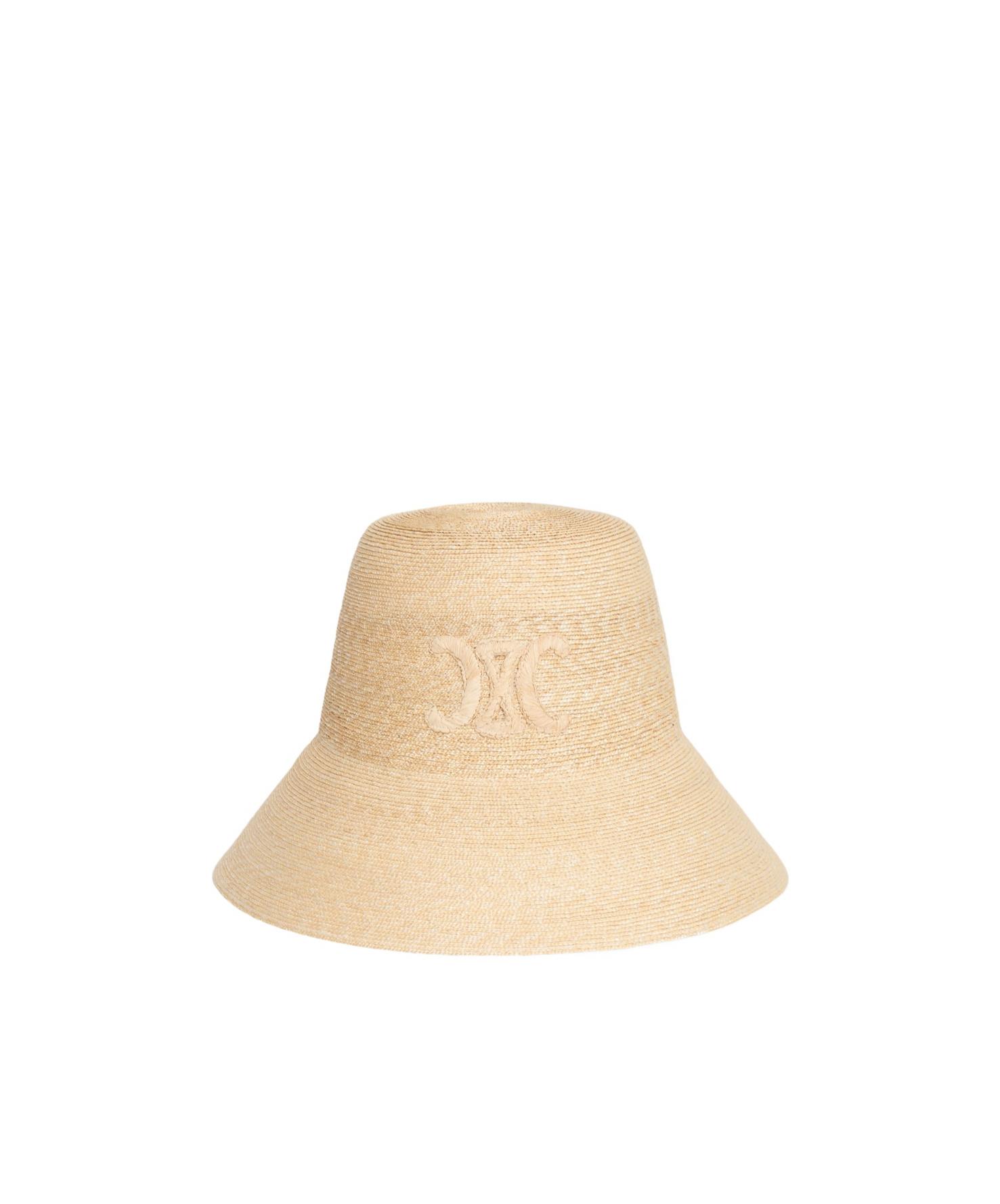 Celine Triomphe Logo Hat in Natural | Lyst