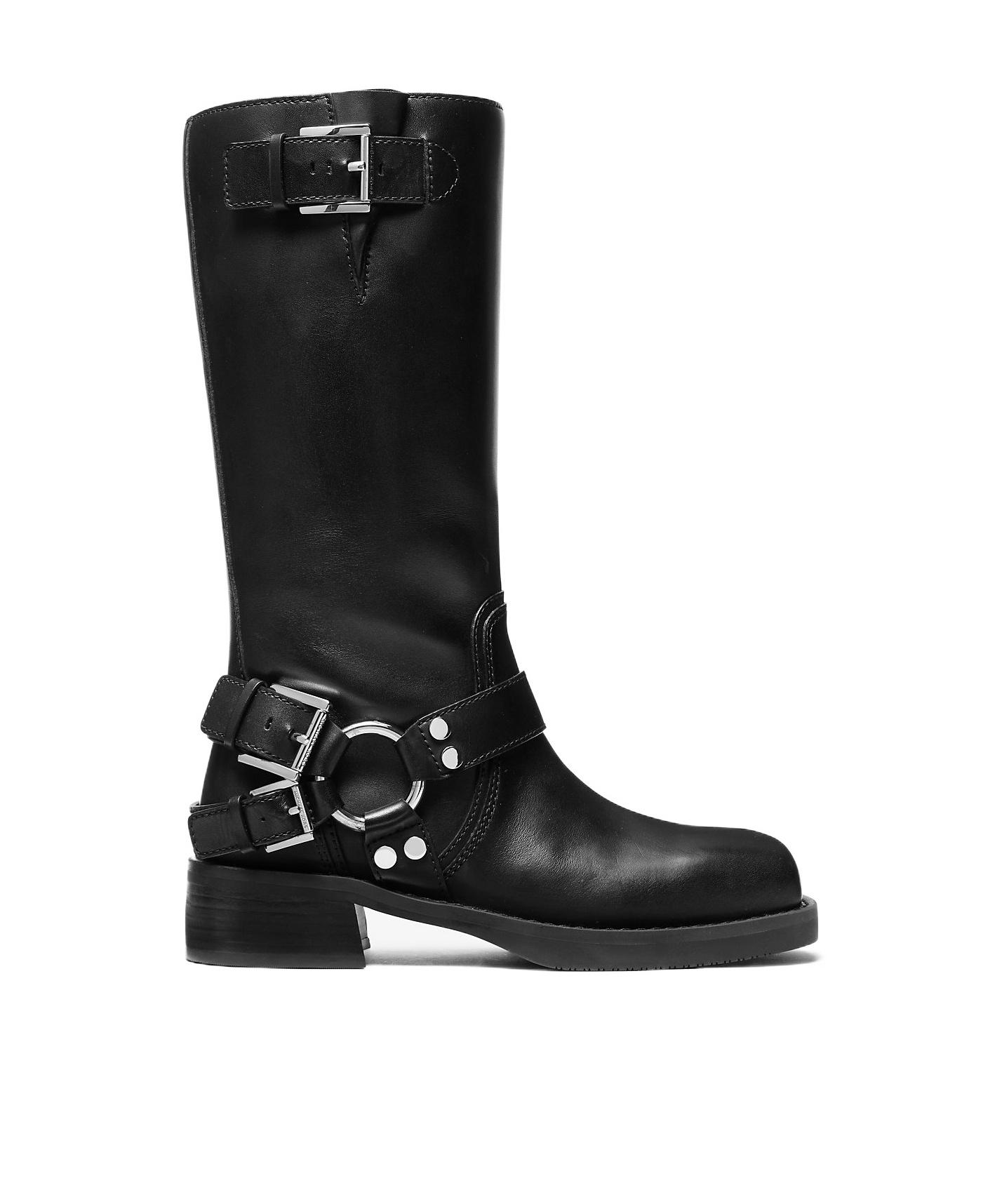 MICHAEL Michael Kors Crosby Leather Motorcycle Boots in Black | Lyst