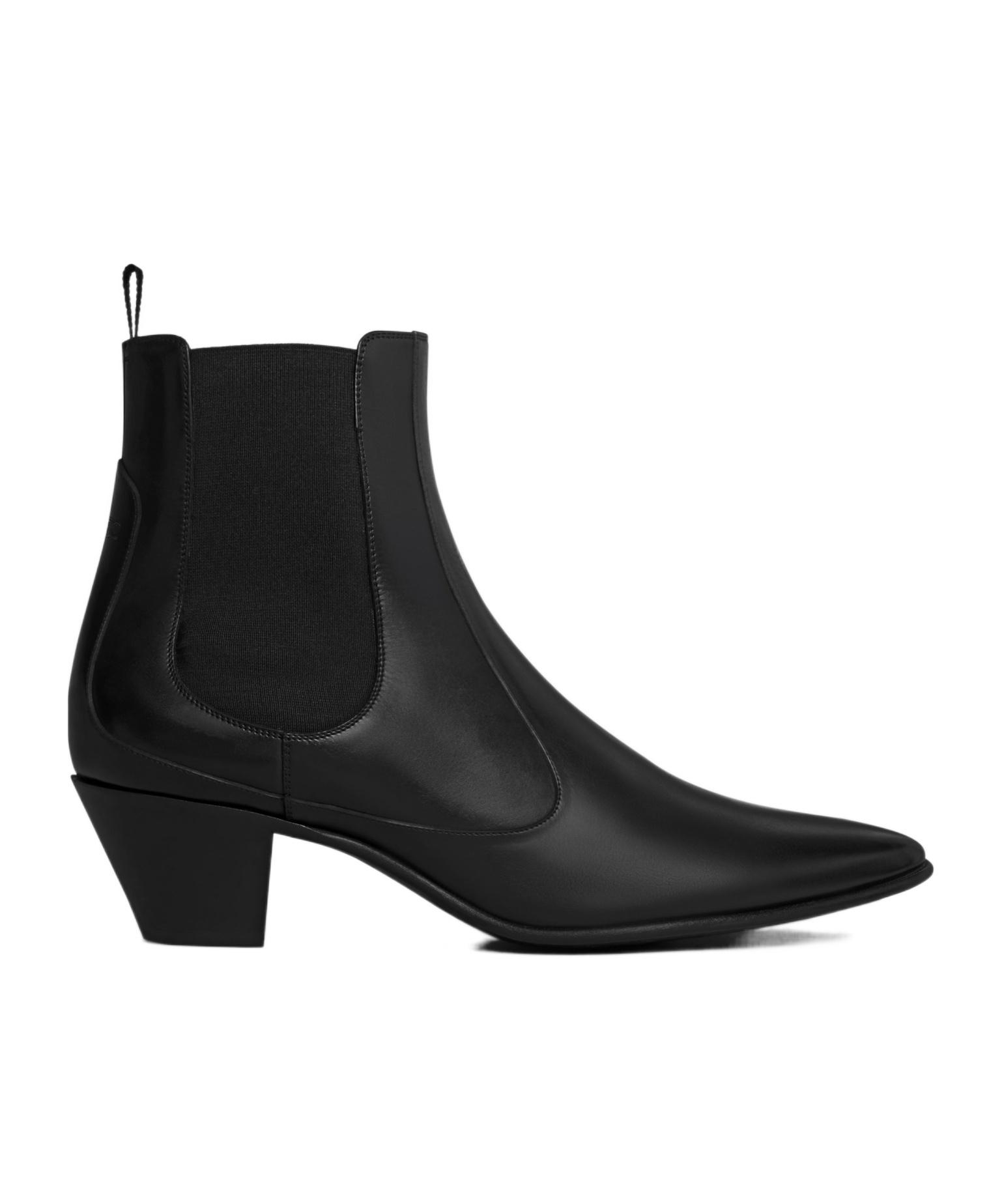 Celine Hector Pointed Chelsea Ankle Boots in Black for Men | Lyst