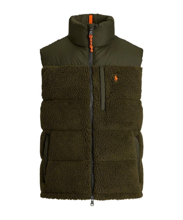 Polo Ralph Lauren Pile Vest in Green for Men | Lyst