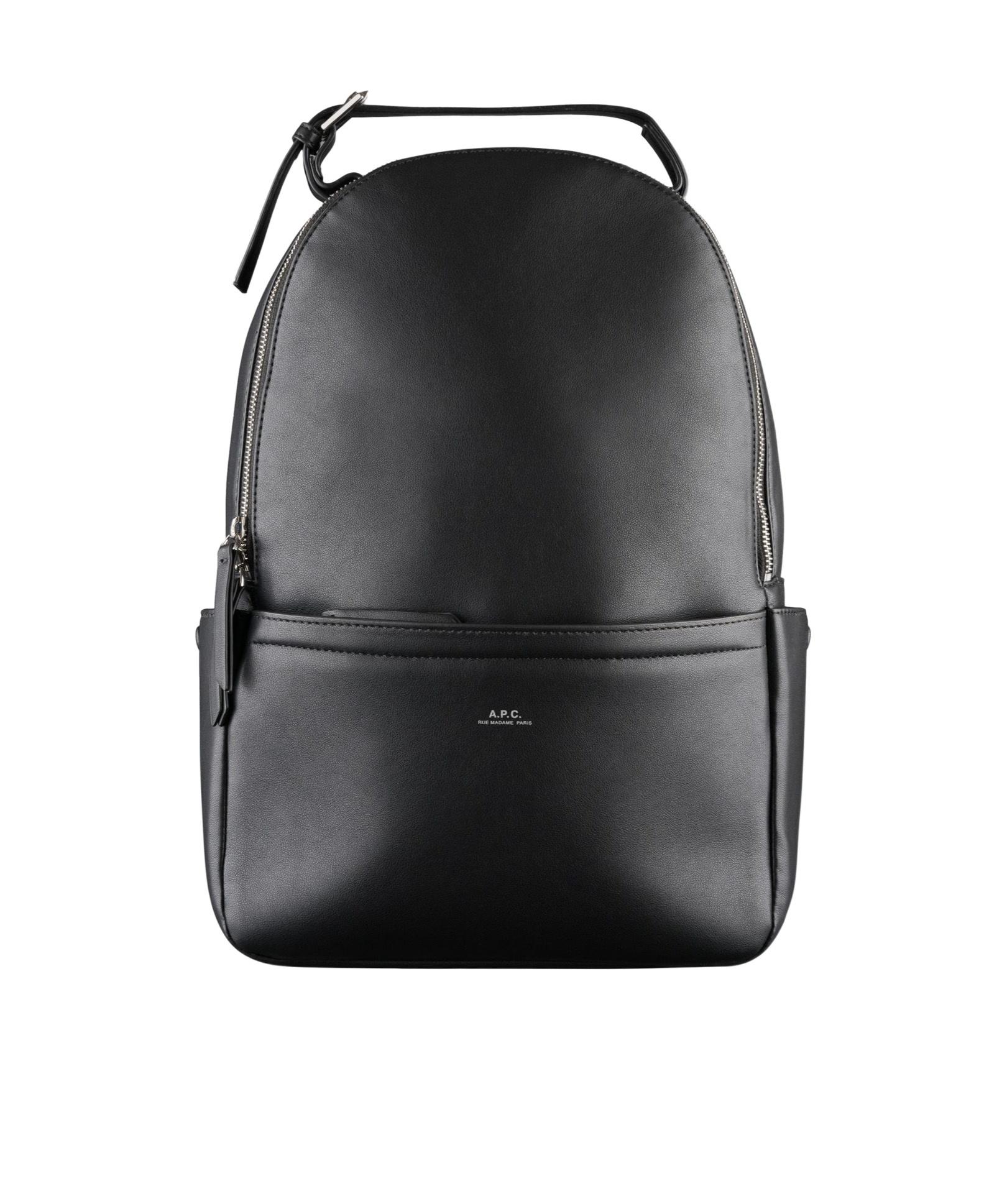A.P.C. Logo-Stamp Faux-Leather Backpack in Black for Men | Lyst