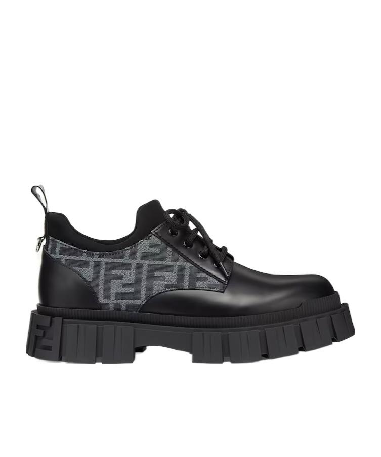 Fendi Force Lacing Business Casual Shoes in Black for Men | Lyst