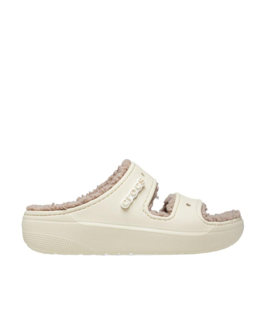 Crocs™ Logo Padded Slippers in White for Men | Lyst