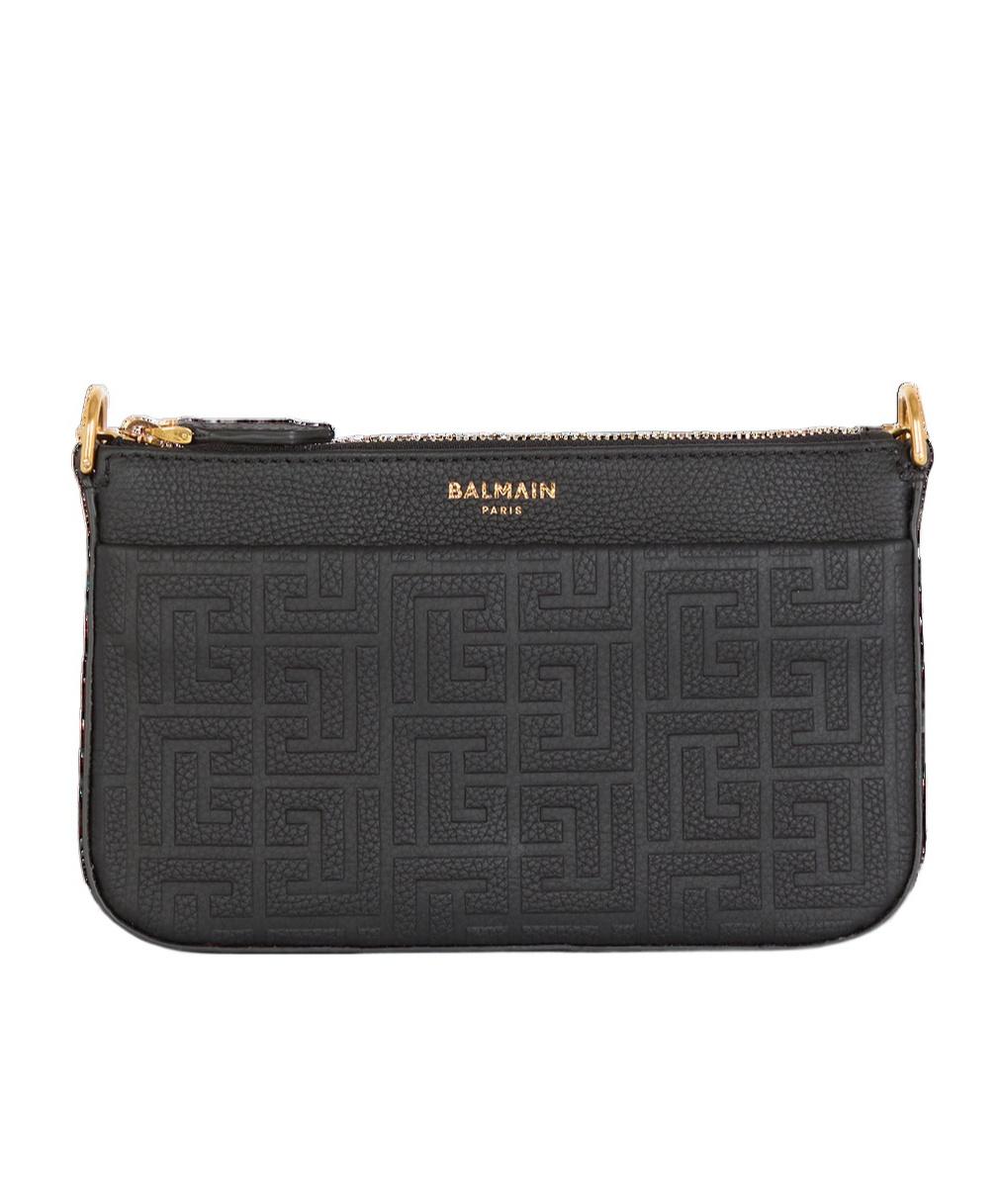 Balmain 1945 Pb Labyrinth Monogram Mini Bag in Black | Lyst