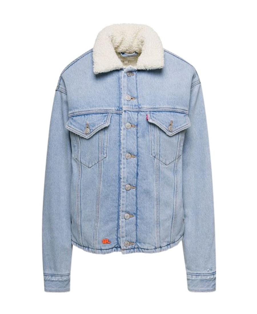 Levi's Logo Collage Denim Jacket in Blue for Men | Lyst