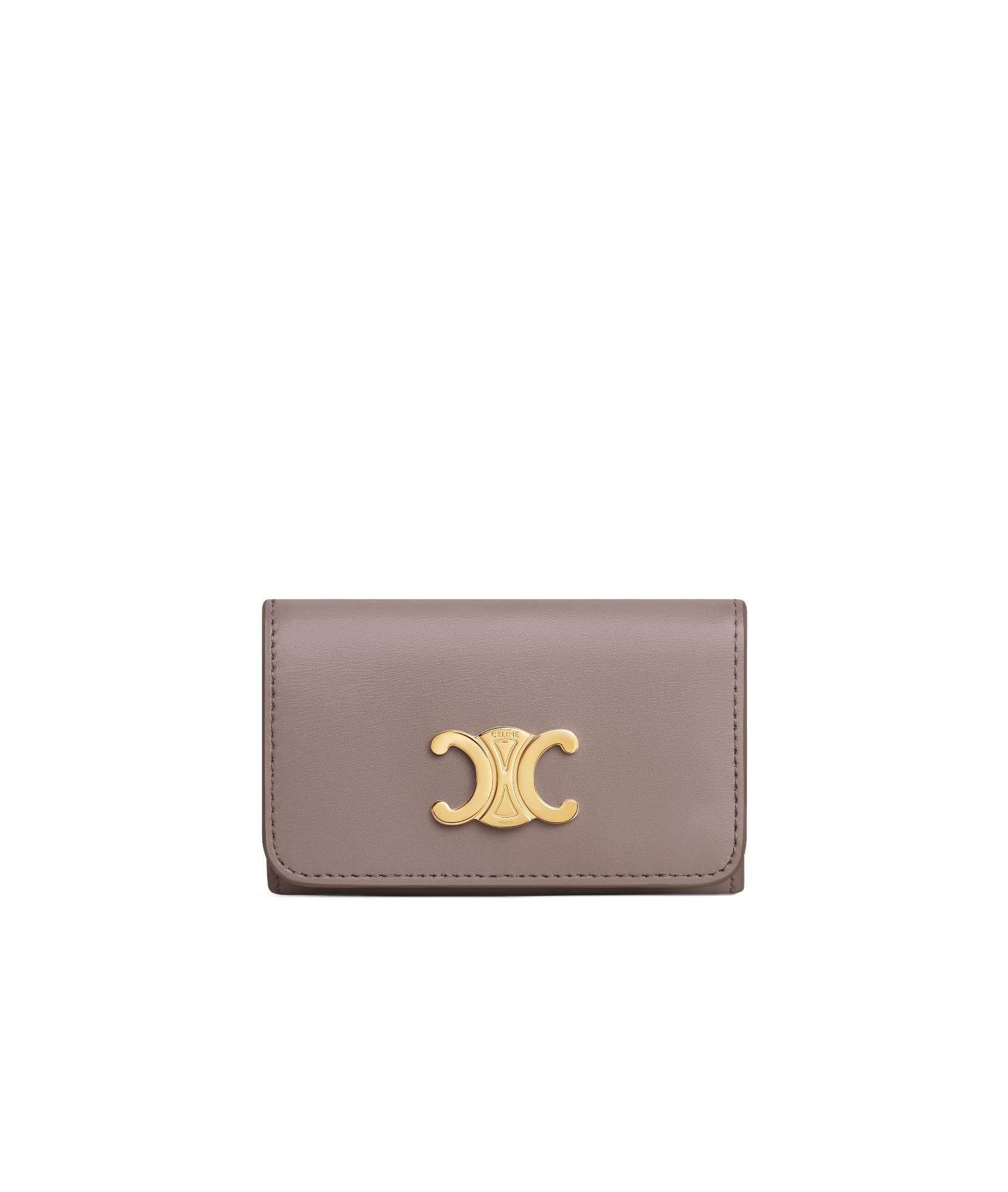 Celine Triomphe Logo Key Pack in White | Lyst