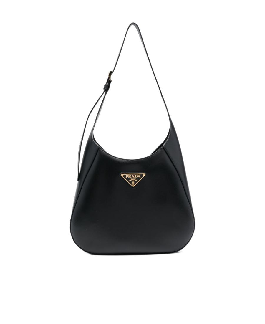 Prada Symbol Logo Shoulder Bag in Black | Lyst