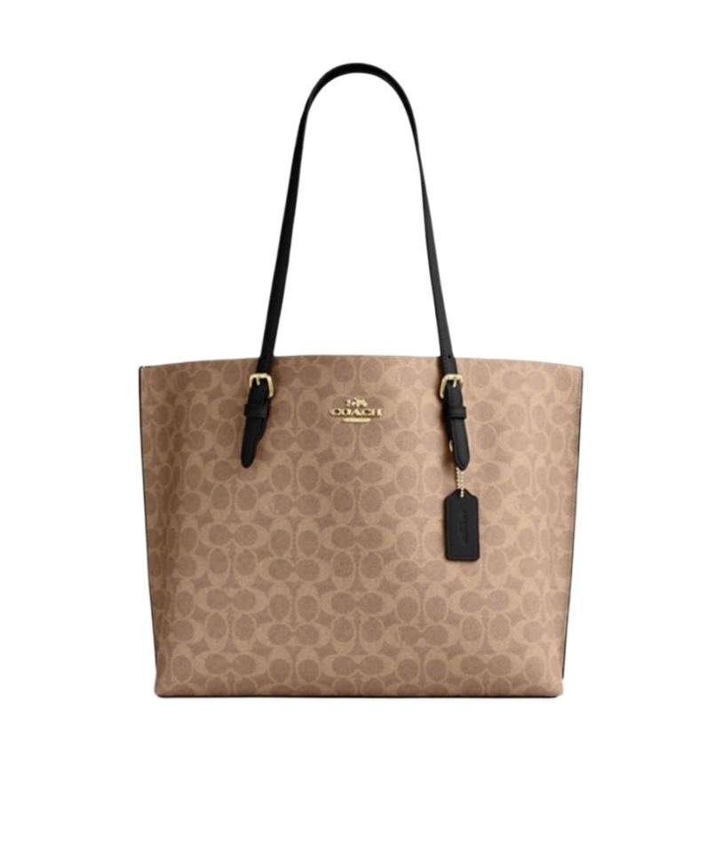 COACH Mollie'S Iconic Canvas Shoulder Bag in Brown | Lyst