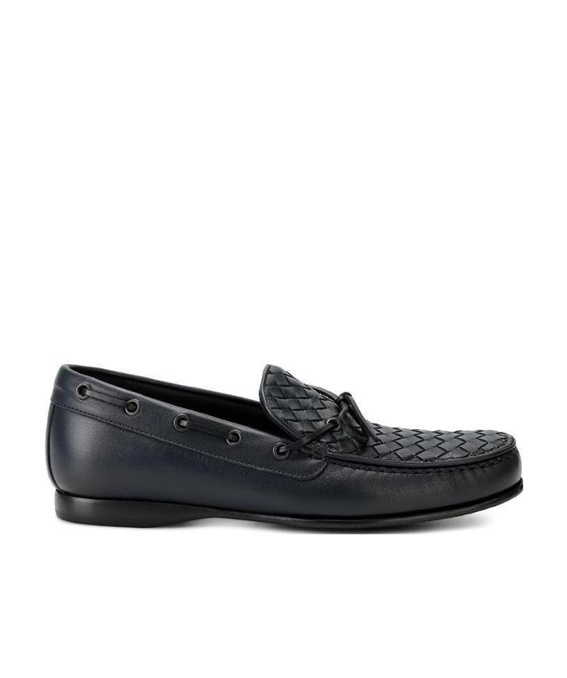 Bottega Veneta Weave Detailed Business Casual Shoes in Black for Men | Lyst