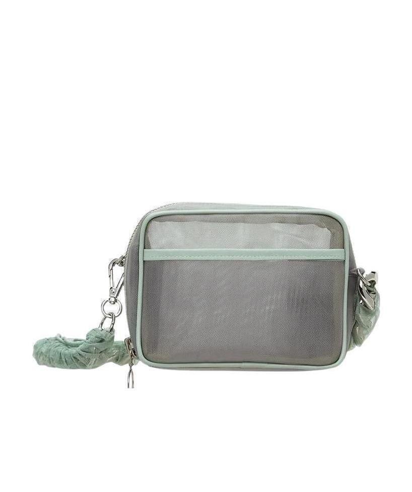 Kara Logo Zipper Camera Crossbody Bag in Gray | Lyst