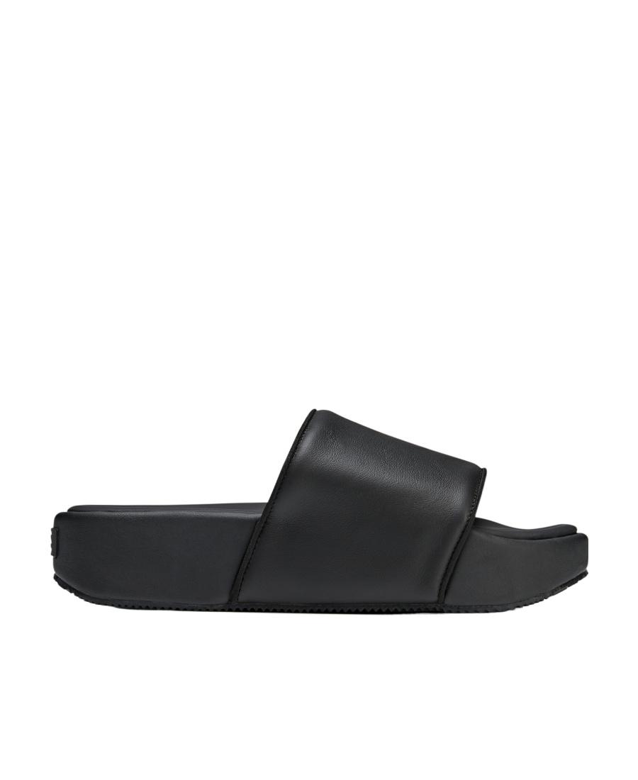 Y-3 Plain Leather Slides in Black for Men | Lyst