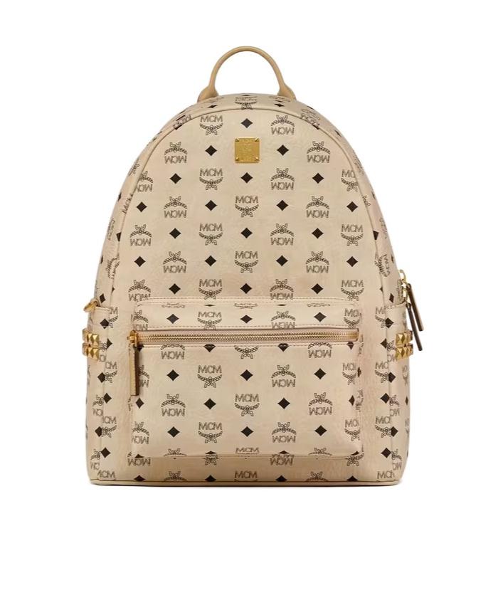 MCM Stark Side-Trimmed Visetos Backpack in Natural for Men | Lyst