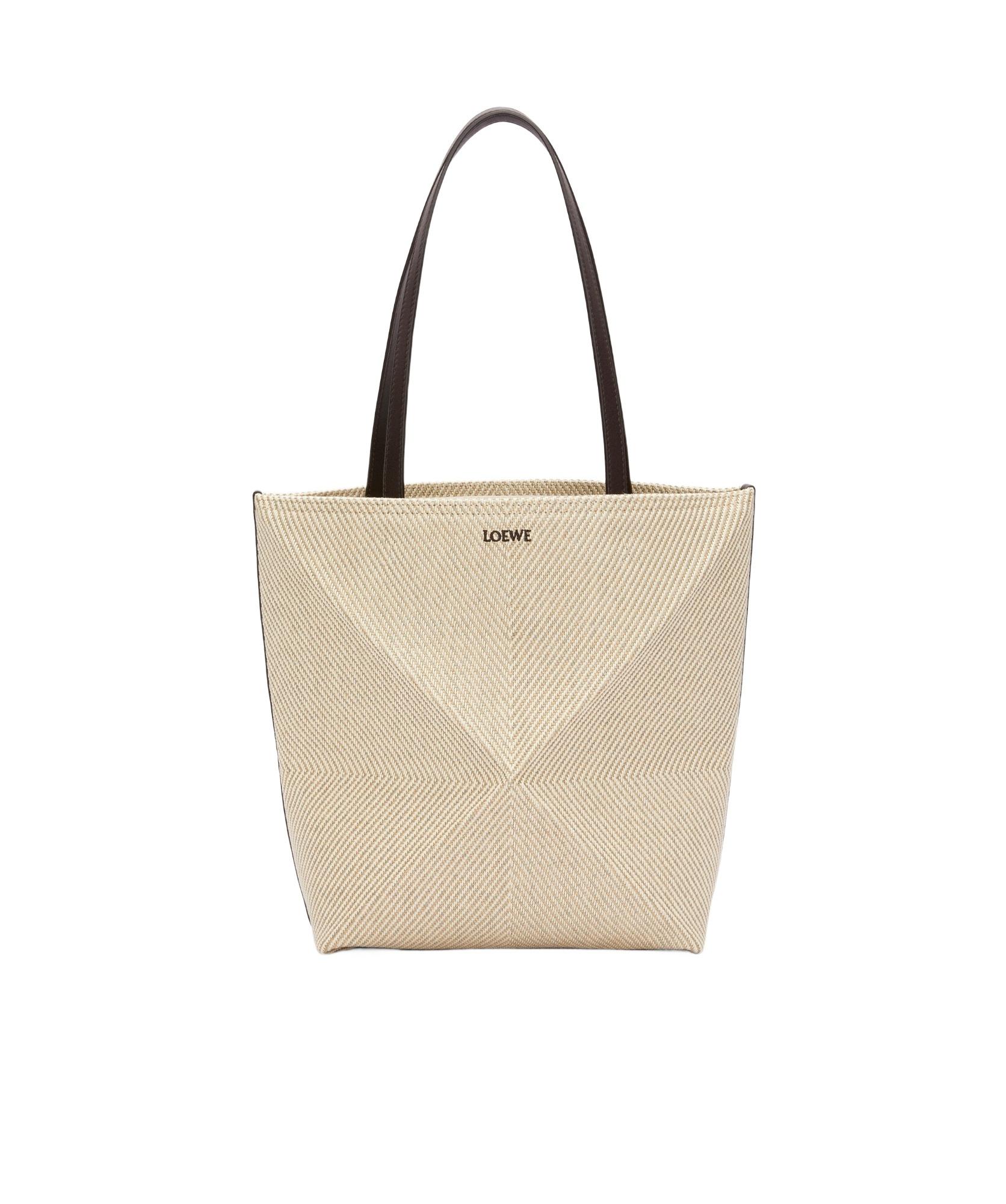Loewe Puzzle Fold Texture Handbag in Natural | Lyst