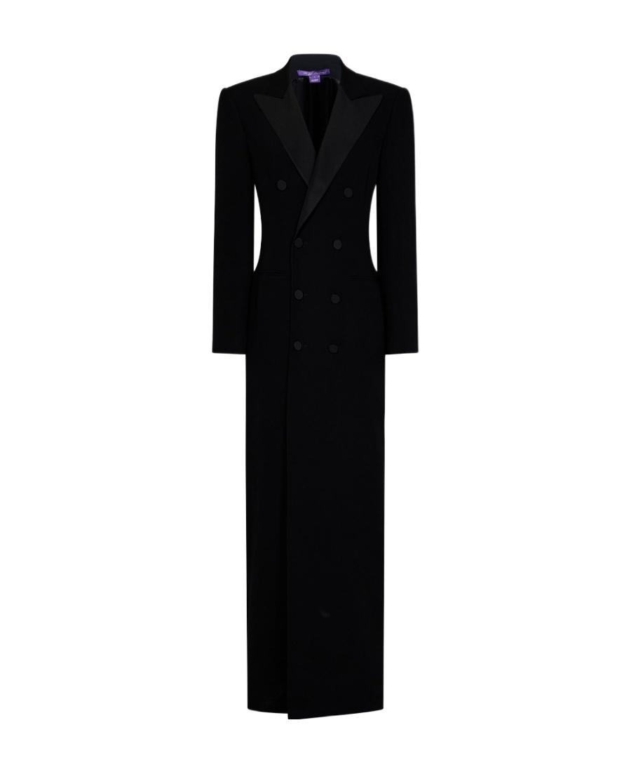 Ralph Lauren Double-Breasted Suit Maxi Dress in Black | Lyst