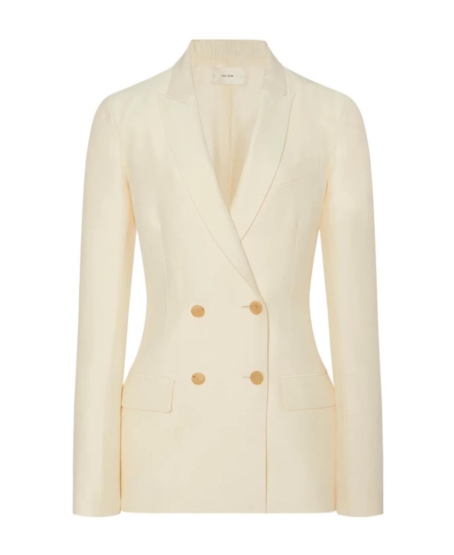 The Row Aristide Double-Breasted Suit Jacket in Natural | Lyst