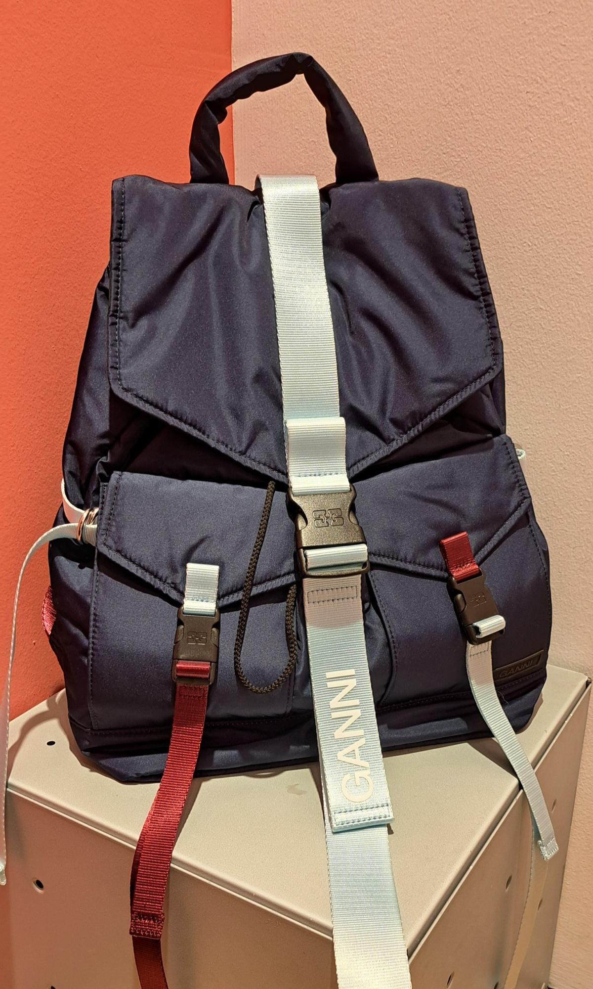 Ganni Tech Tooling Backpack in Blue | Lyst