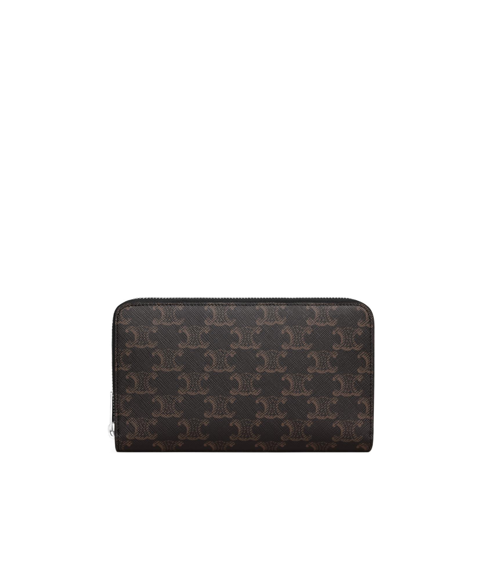 Celine Large Triomphe Logo Wallet in Black for Men | Lyst