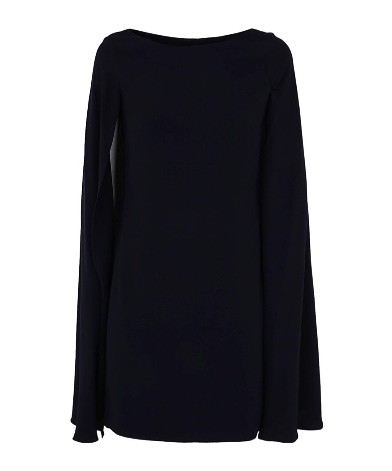 Ralph Lauren Cape-Overlay Short Dress in Blue | Lyst