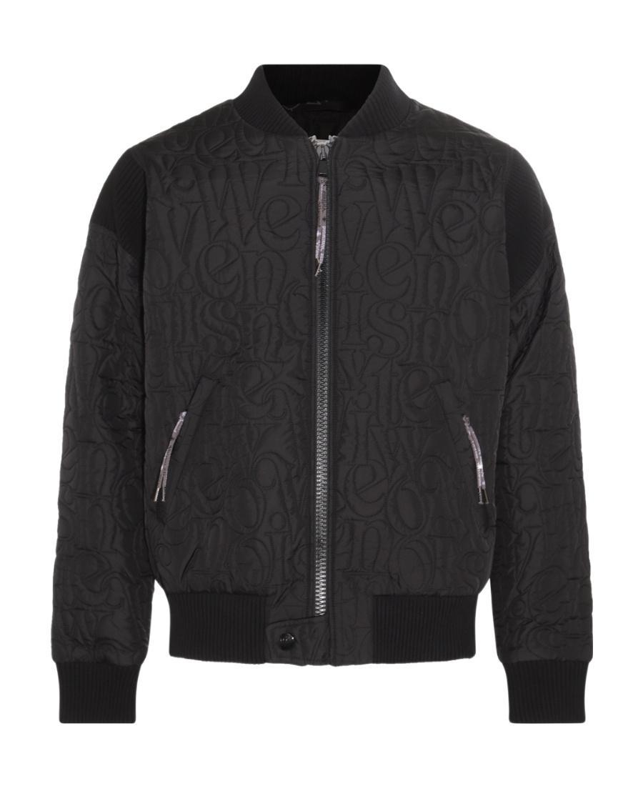 Vivienne Westwood Logo-Stitch Quilted Bomber Jacket in Black for Men | Lyst