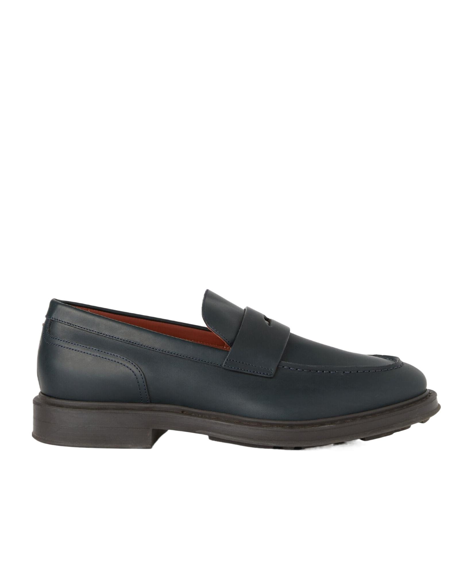 Loro Piana Travis Penny-Slot Leather Loafers in Black for Men | Lyst
