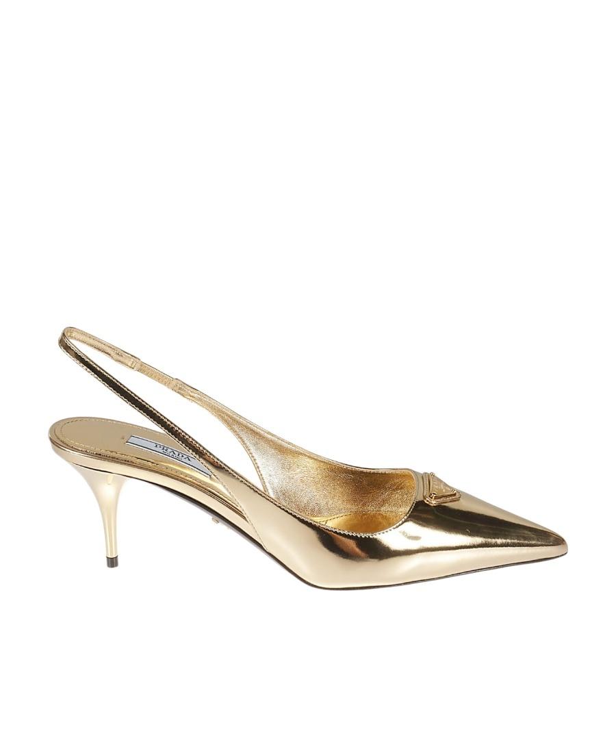 Prada Exposed High Heels in Metallic | Lyst