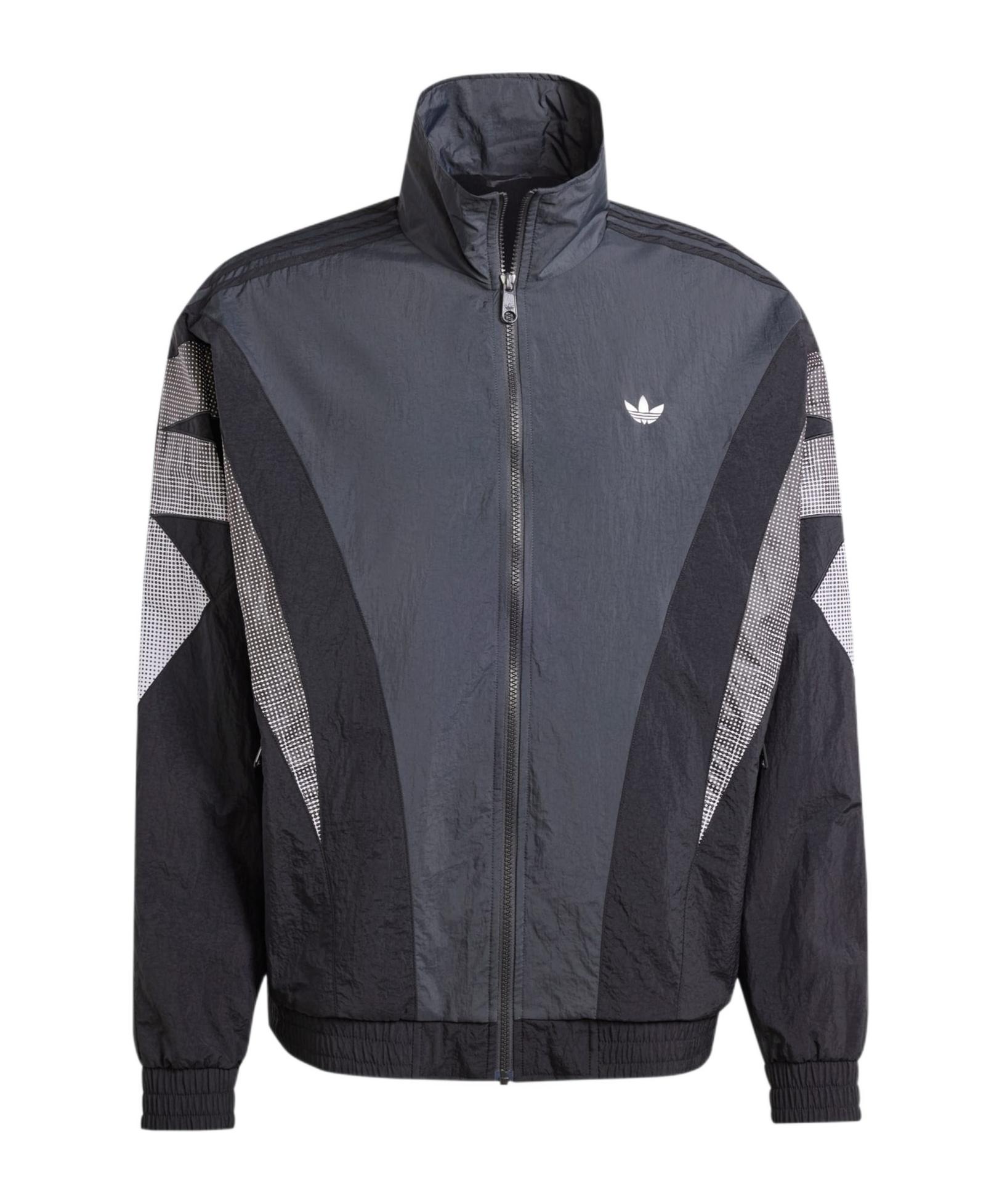 adidas Originals Logo Zip-Up Windbreaker Jacket in Blue for Men | Lyst
