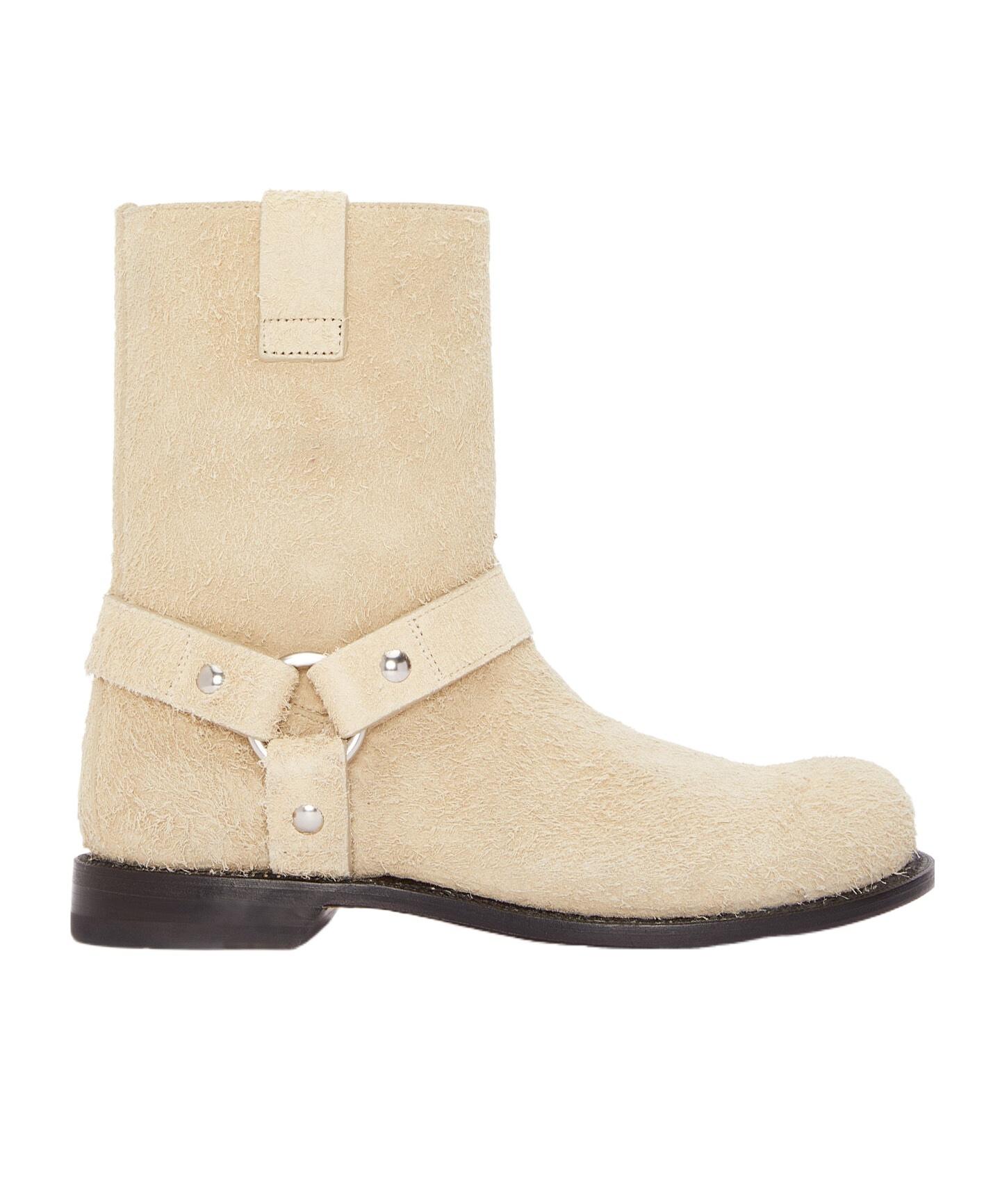 Loewe Matte Campo Boots in Natural | Lyst