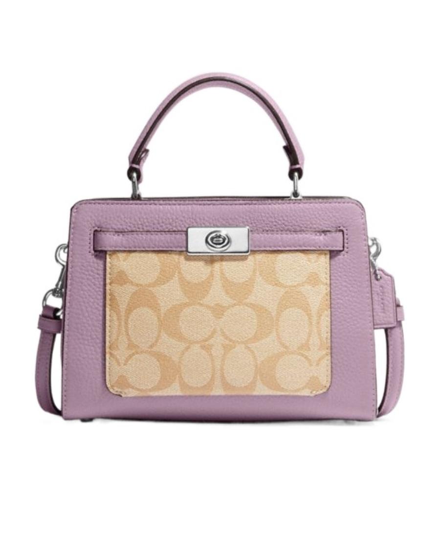COACH Mini Lane Shoulder Bag in Pink | Lyst
