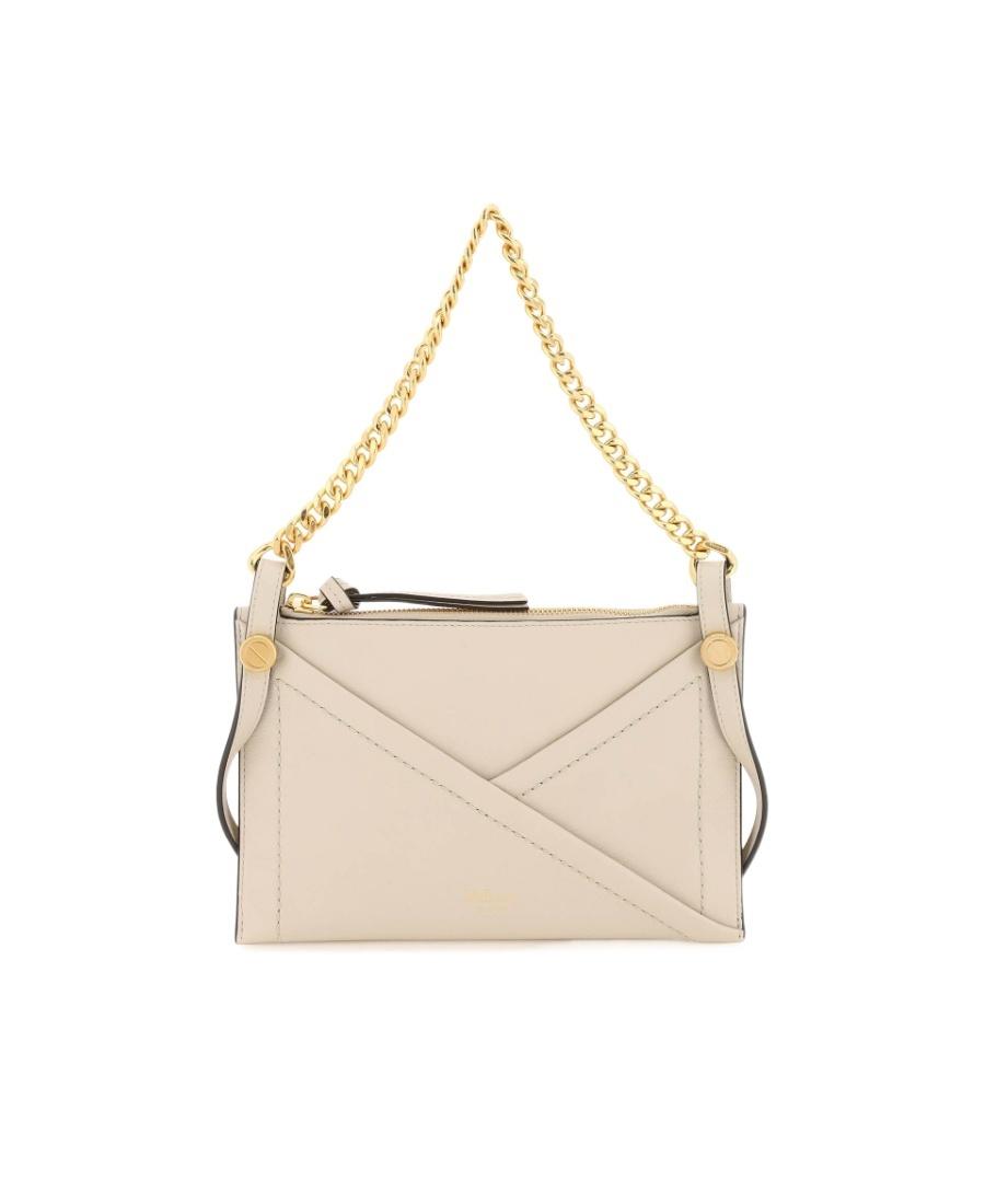 Mulberry Chain-Handle Leather Satchel Bag in Natural | Lyst