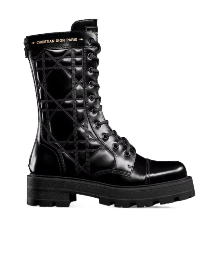 Dior D-Unit Strapped Ankle Boots in Black | Lyst