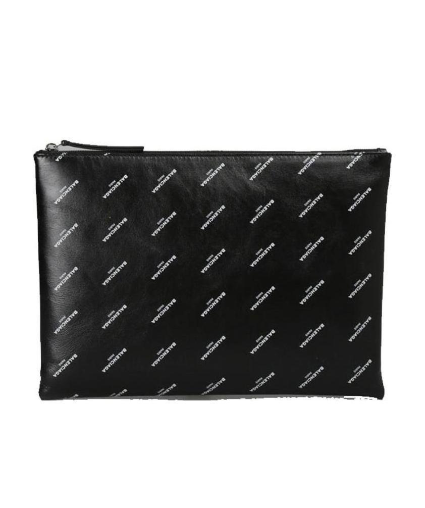Balenciaga Logo Pattern Handbag in Black | Lyst