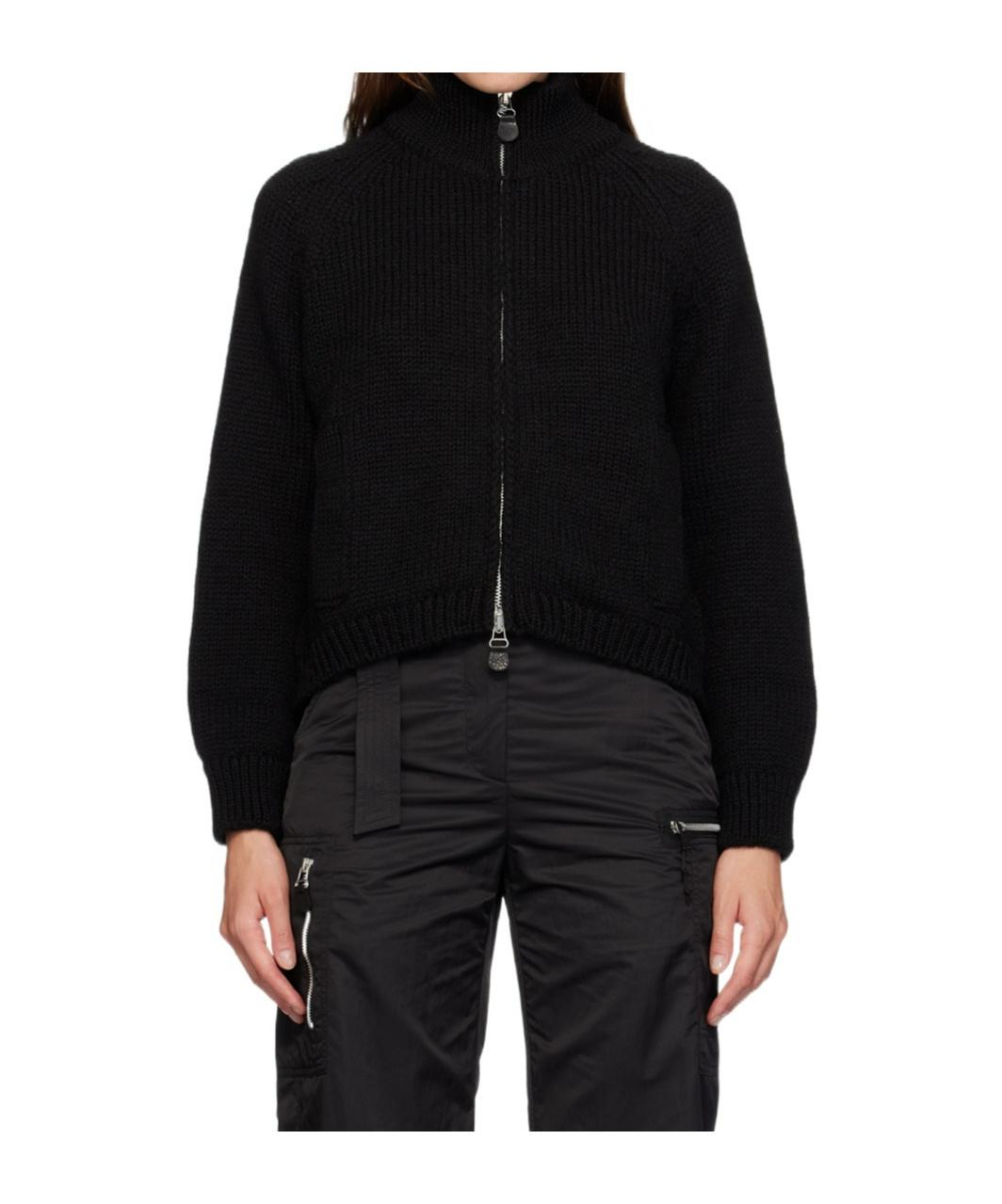 Our Legacy Ultra Zip Funnel Knitted Cardigan in Black | Lyst