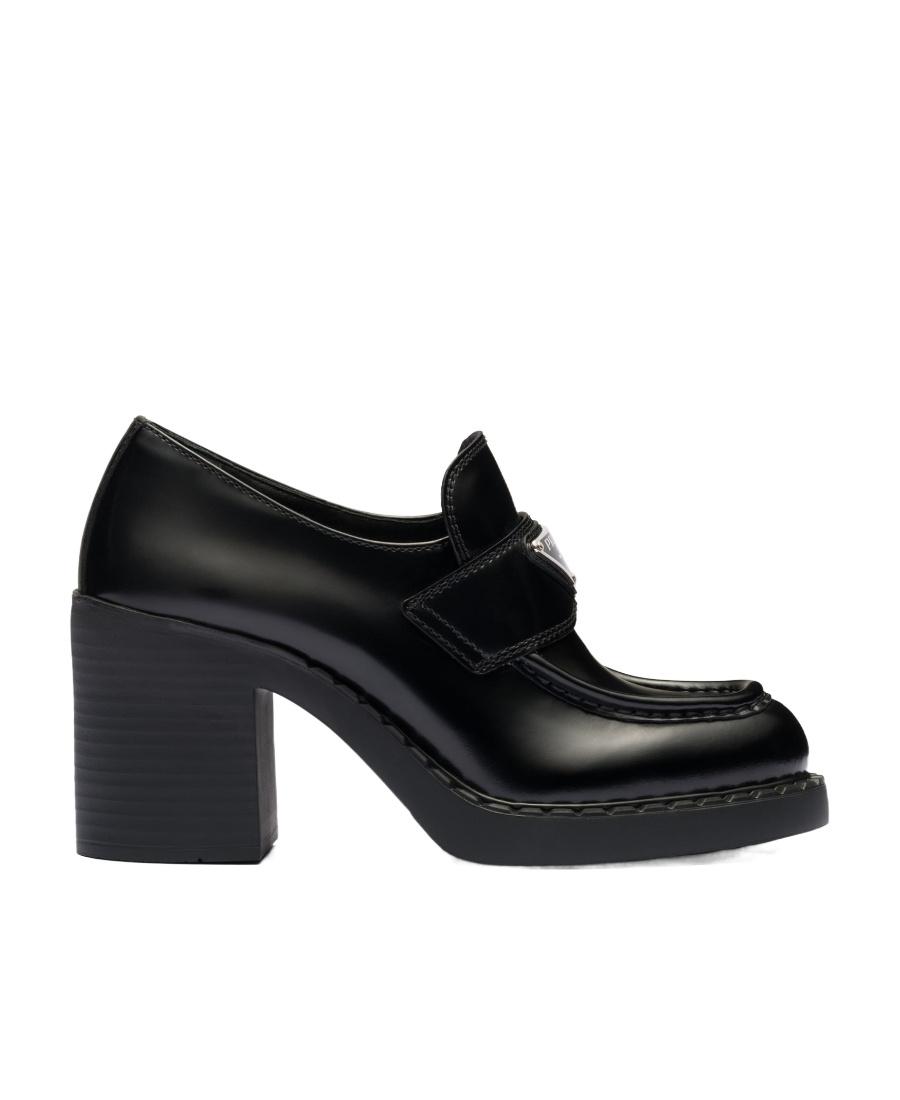 Prada Logos Love High Heels in Black | Lyst