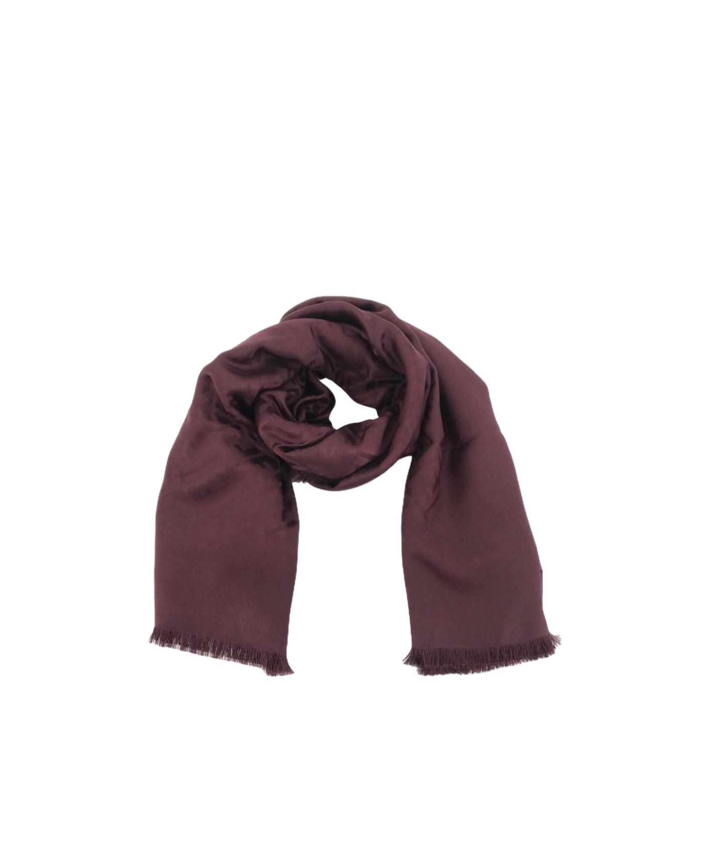 Fendi Logo Scarf With Rough Edges in Purple | Lyst