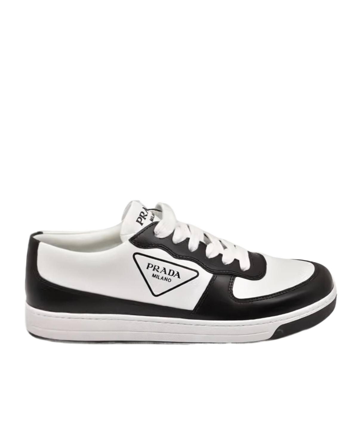 Prada Logo Low-Cut Skate Shoes in White for Men | Lyst
