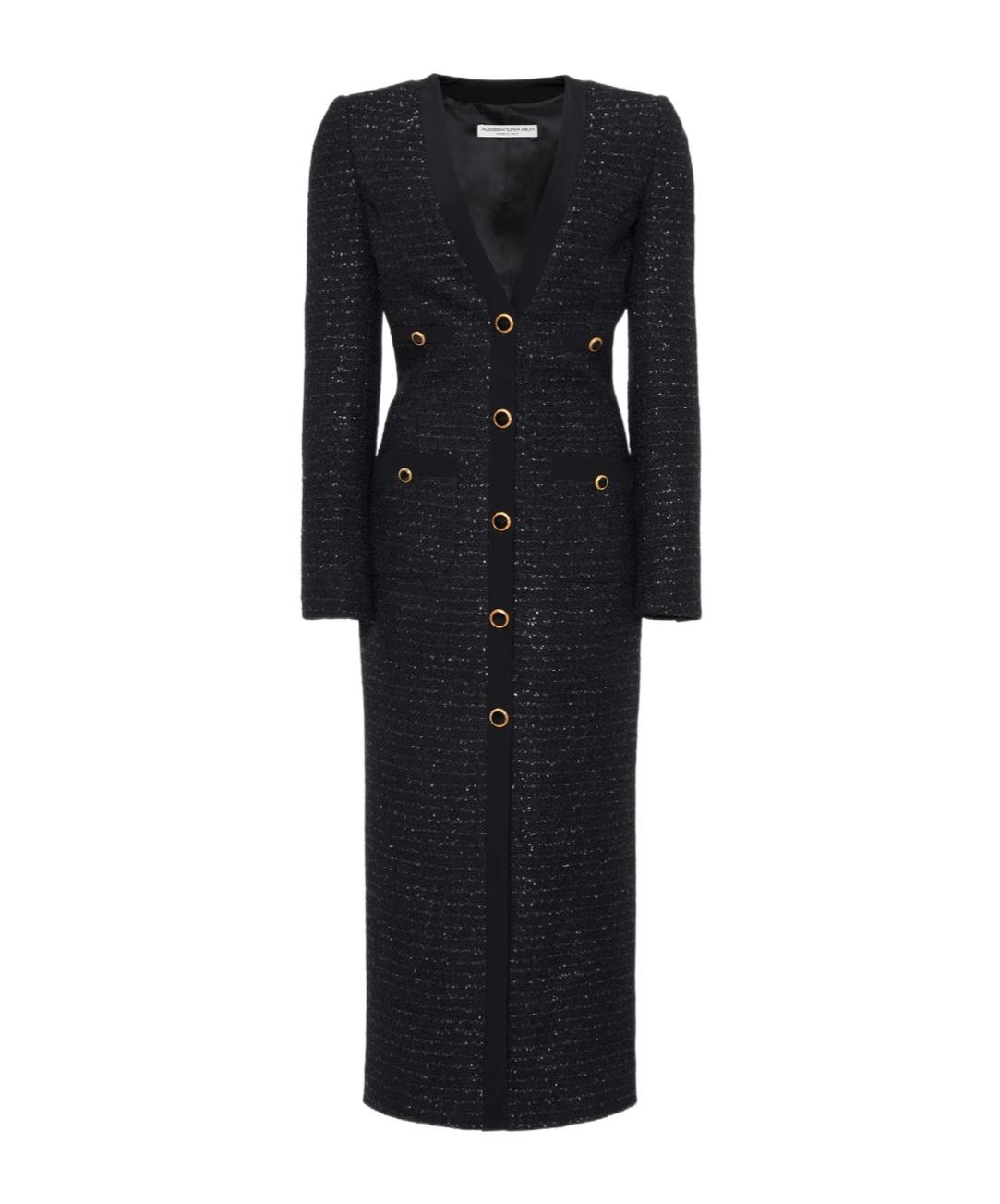 Alessandra Rich Sequin-Embellished Tweed Midi Dress in Black | Lyst