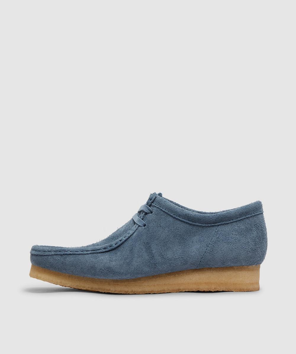 Clarks Wallabee Suede Shoe (French Sde in Blue | Lyst