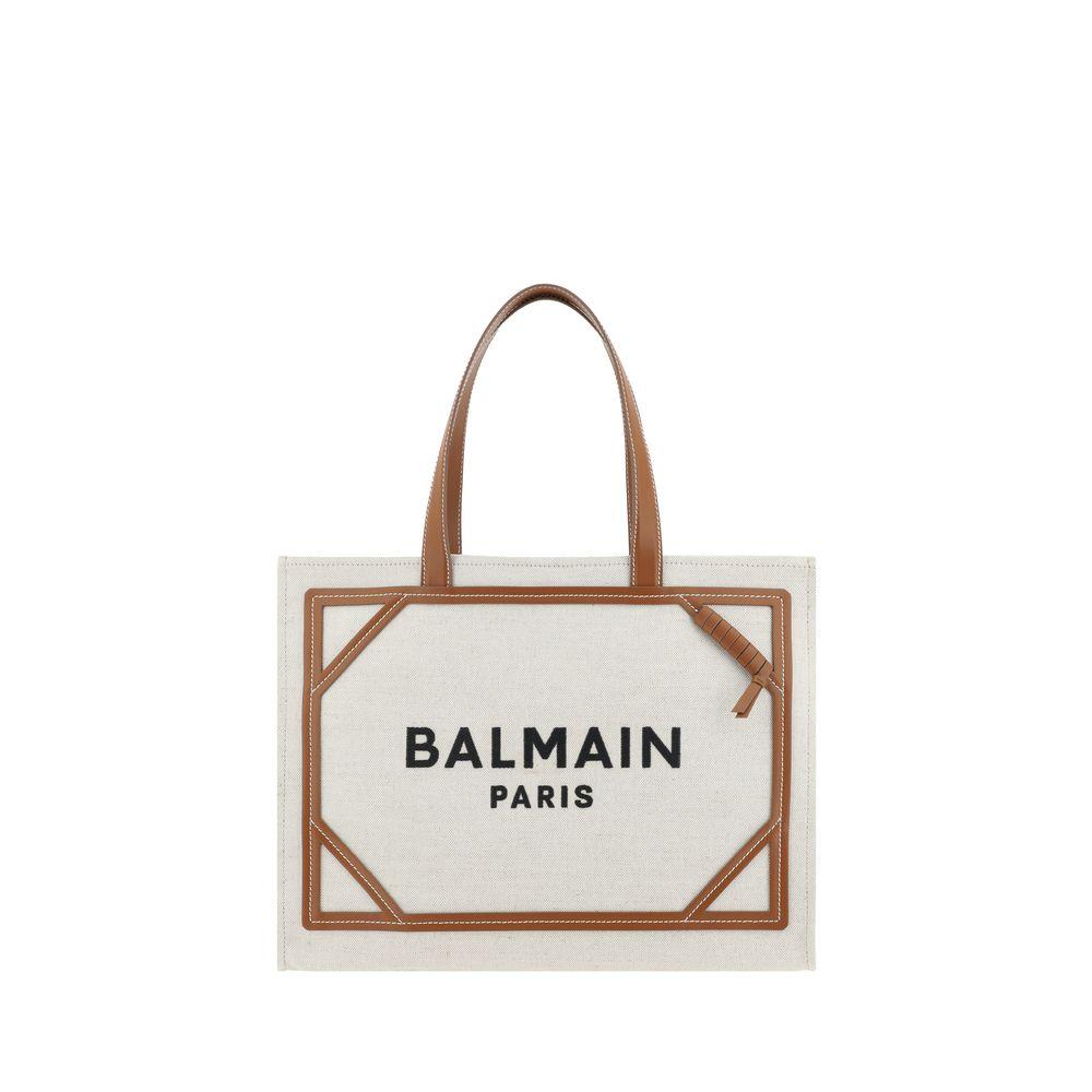 Balmain B-army Medium Shoulder Bag in White | Lyst UK