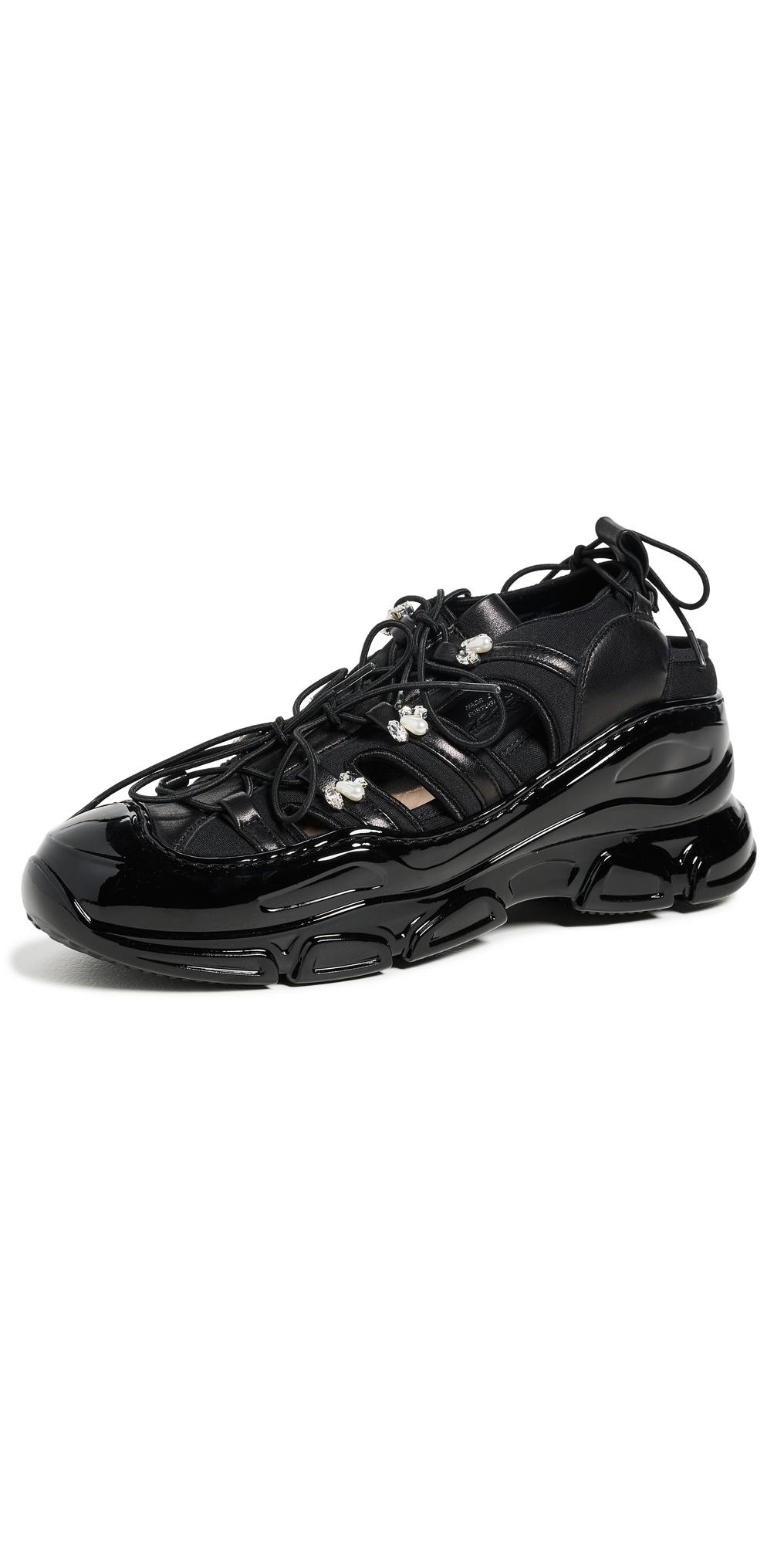 Simone Rocha Beaded Classic Tracker Trainers in Black | Lyst