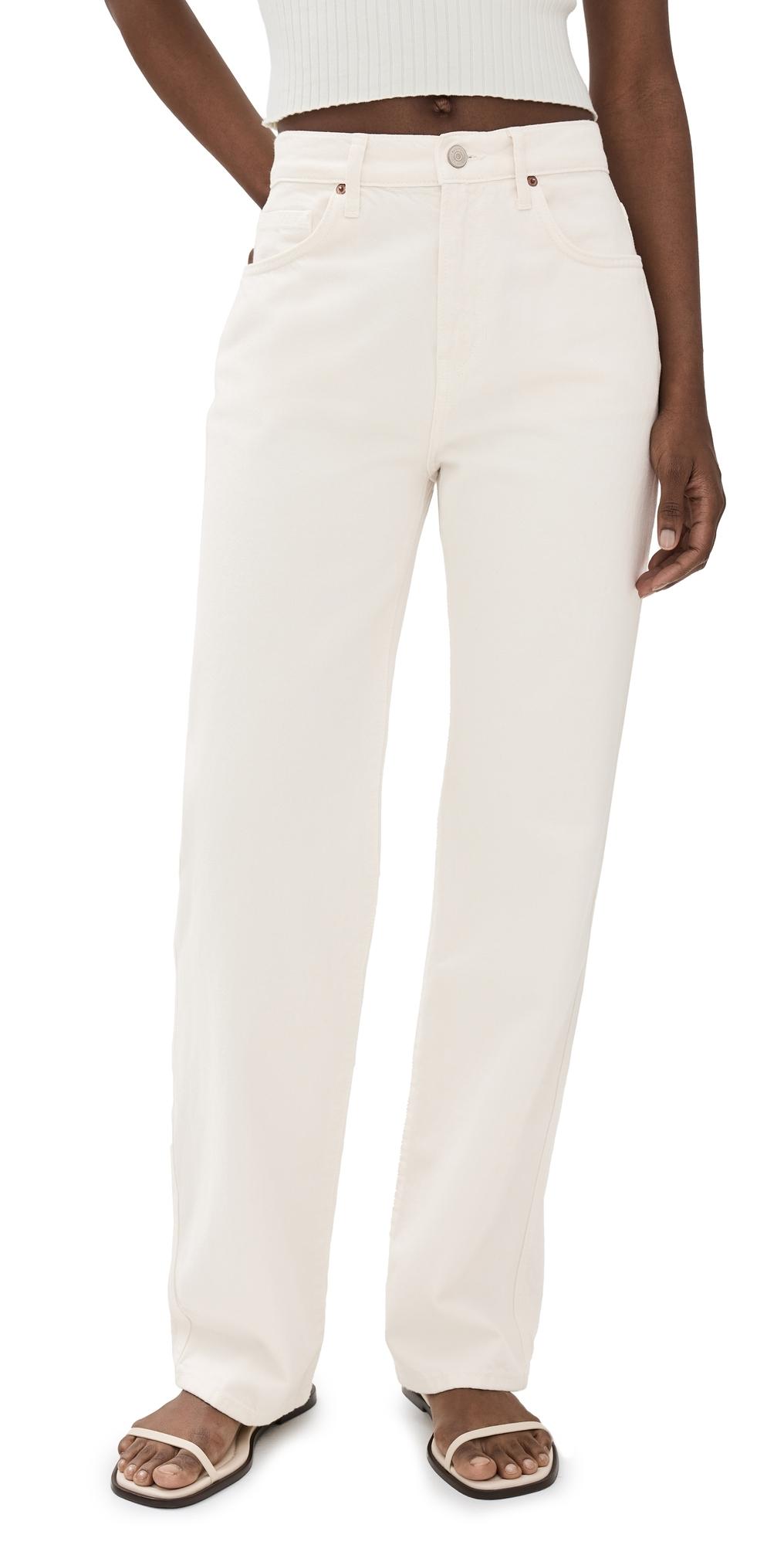 Reformation Val 90s Straight Jeans in White | Lyst