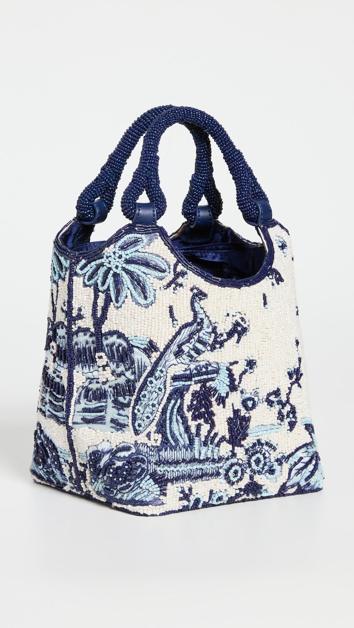 STAUD Beaded Cote Bag in Blue | Lyst