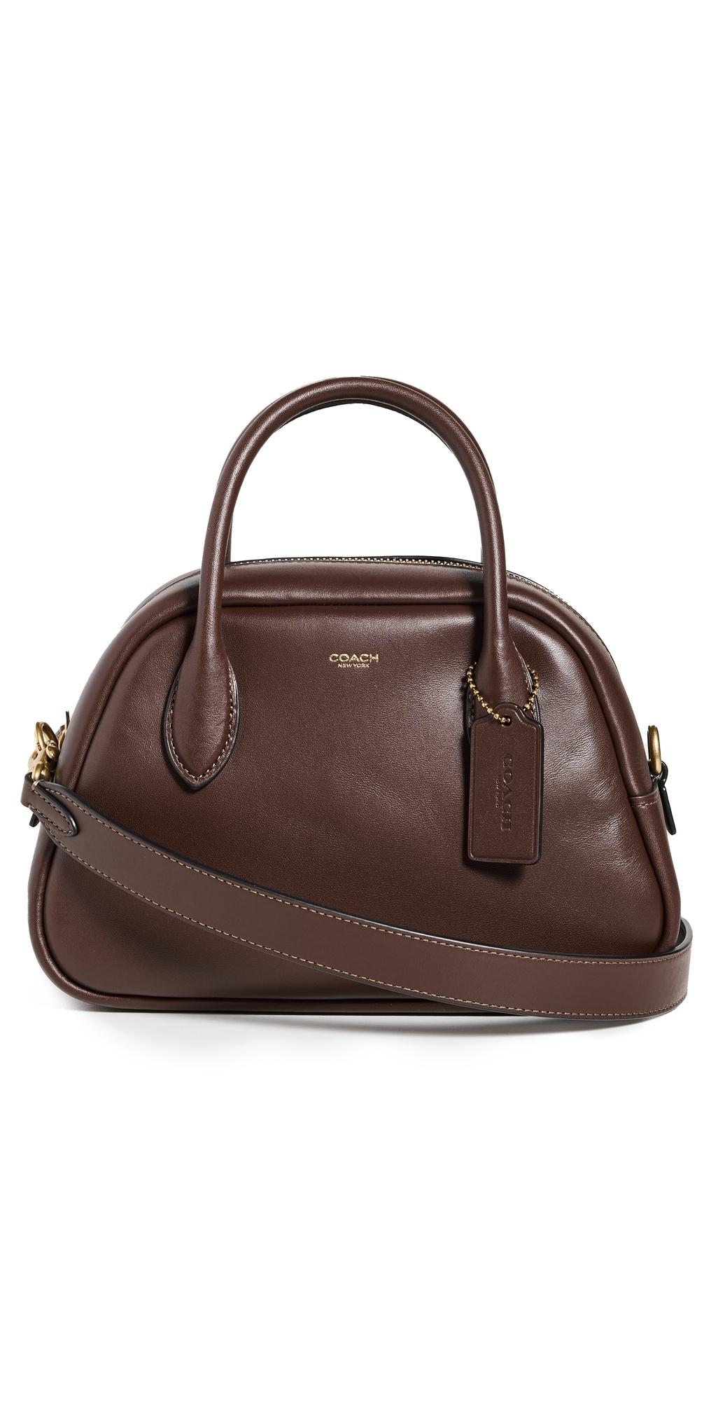 COACH Glovetanned Borough Bowling Bag in Brown | Lyst