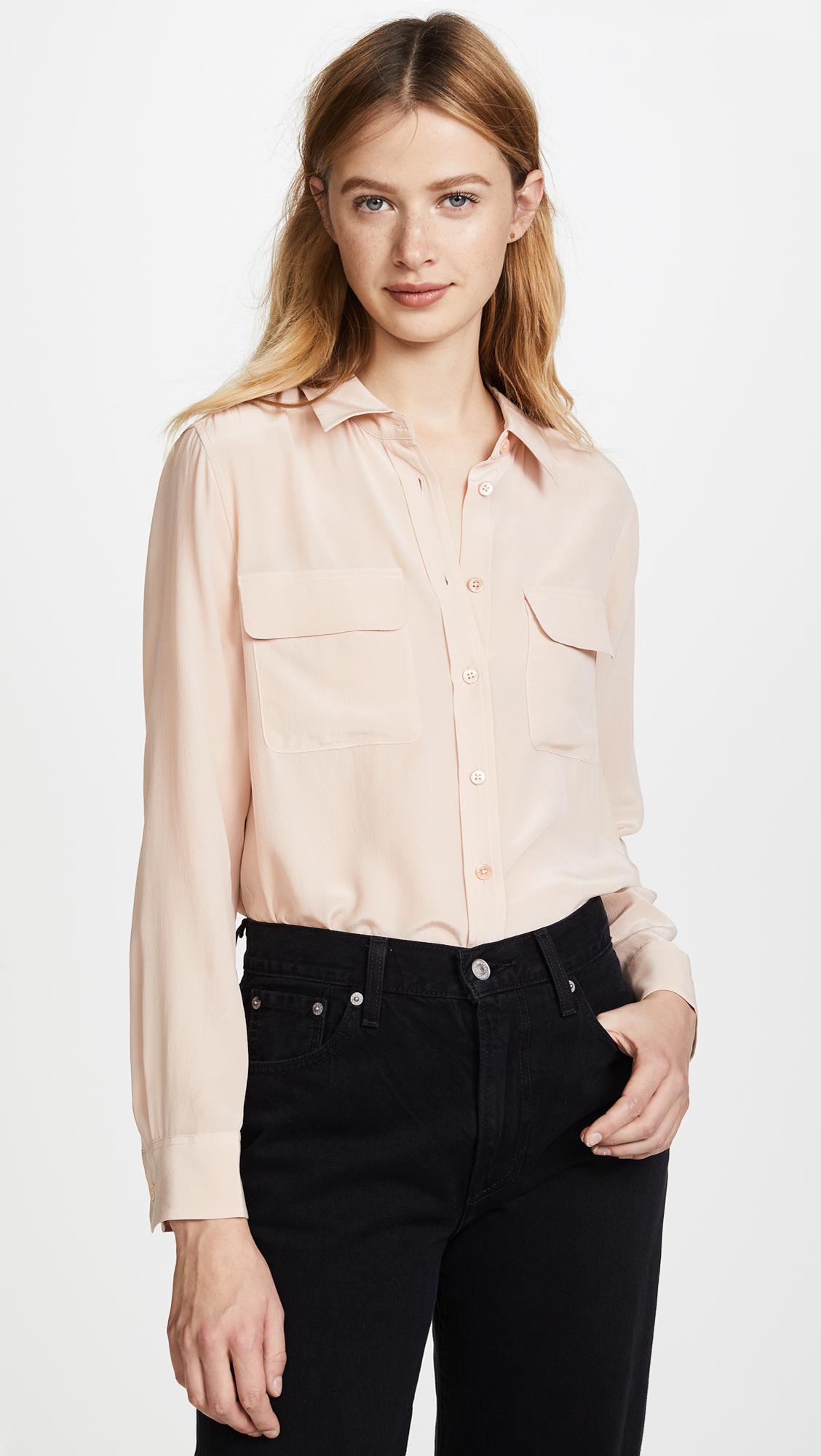 Equipment Slim Signature Plaid Blouse